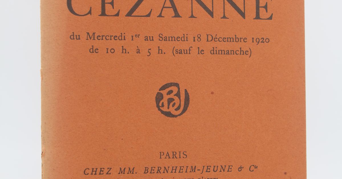 Paul CÉZANNE • Catalogue d'exposition des oeuvres de Paul Cézanne à la ...