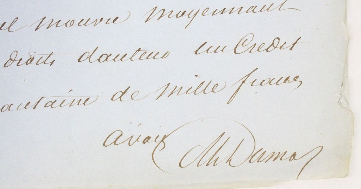 Alexandre DUMAS • Lettre autographe signée d'Alexandre Dumas père à ...