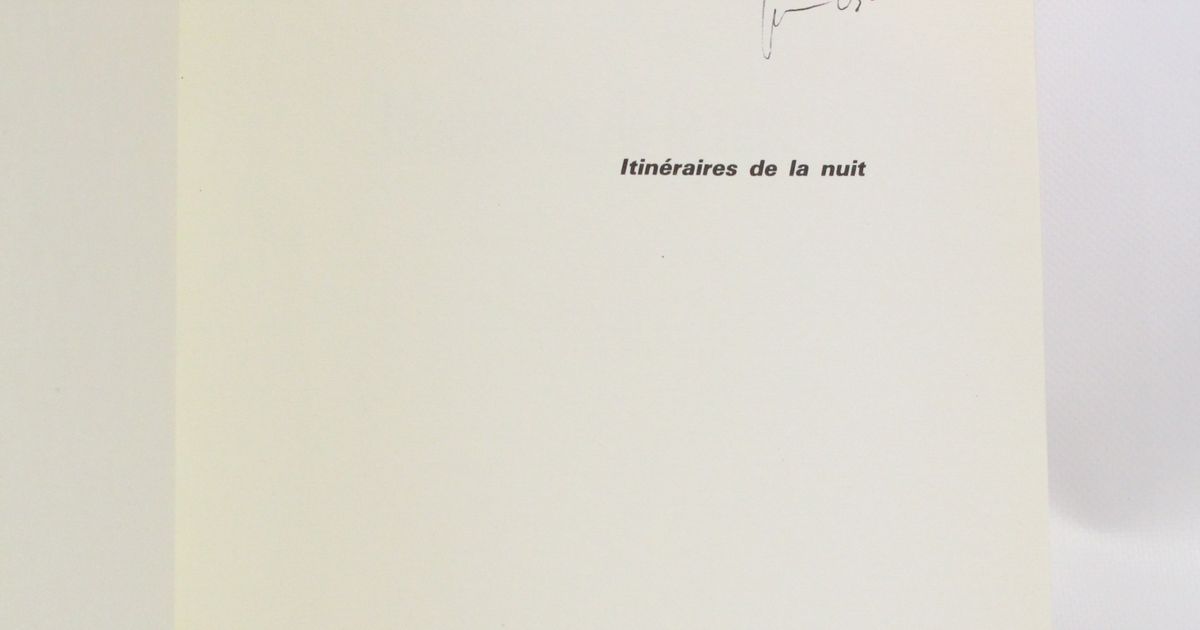 Jean LESCURE • Itinéraires de la nuit • Autograph • 1982 – Edition ...