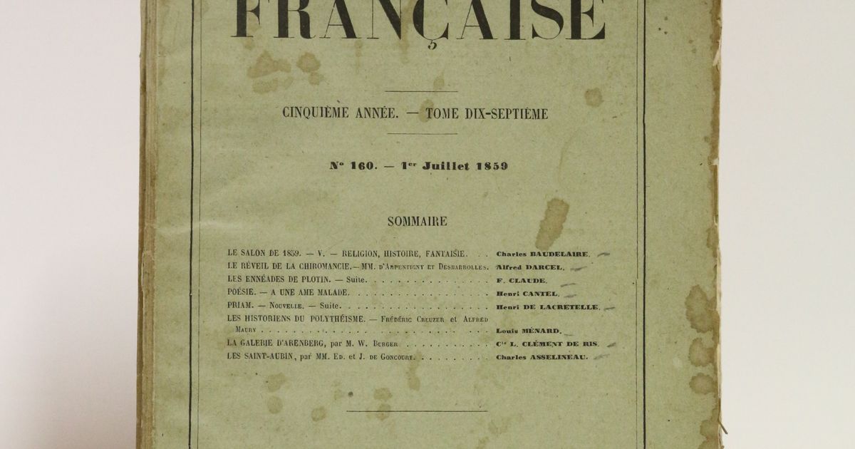 Charles BAUDELAIRE • Le salon de 1859. - V-Religion, histoire ...