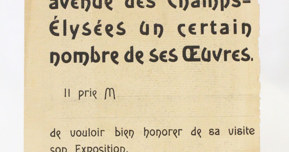 Louis ANQUETIN • Invitation card to the Louis Anquetin Exhibition held ...