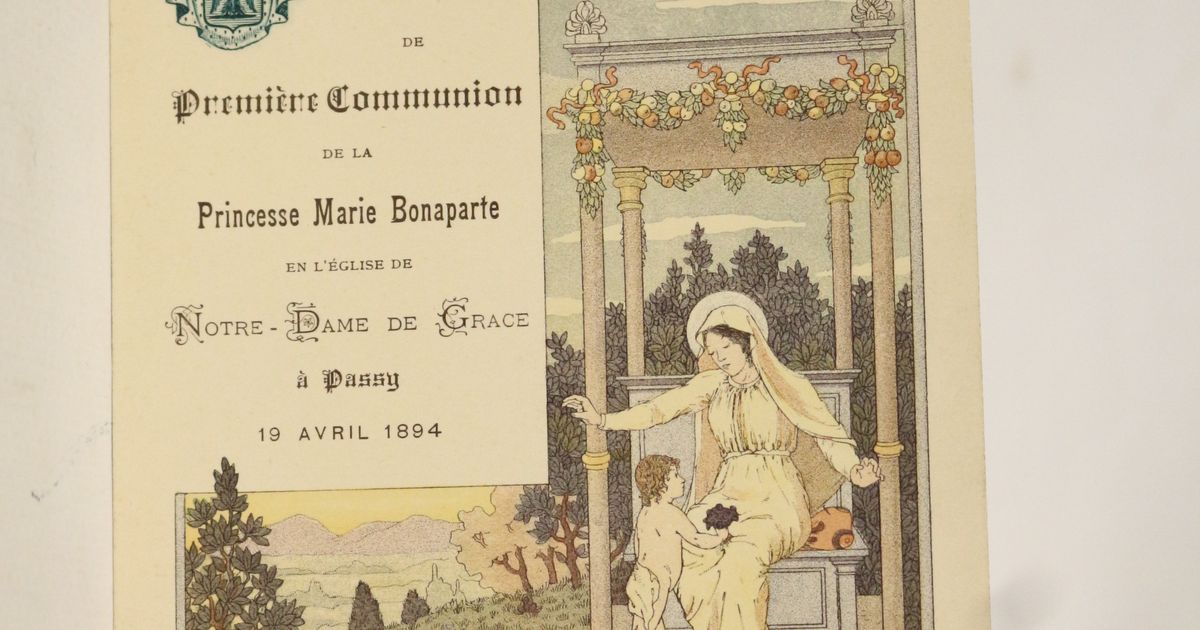 Marie BONAPARTE • Faire-part illustré de première communion de la ...