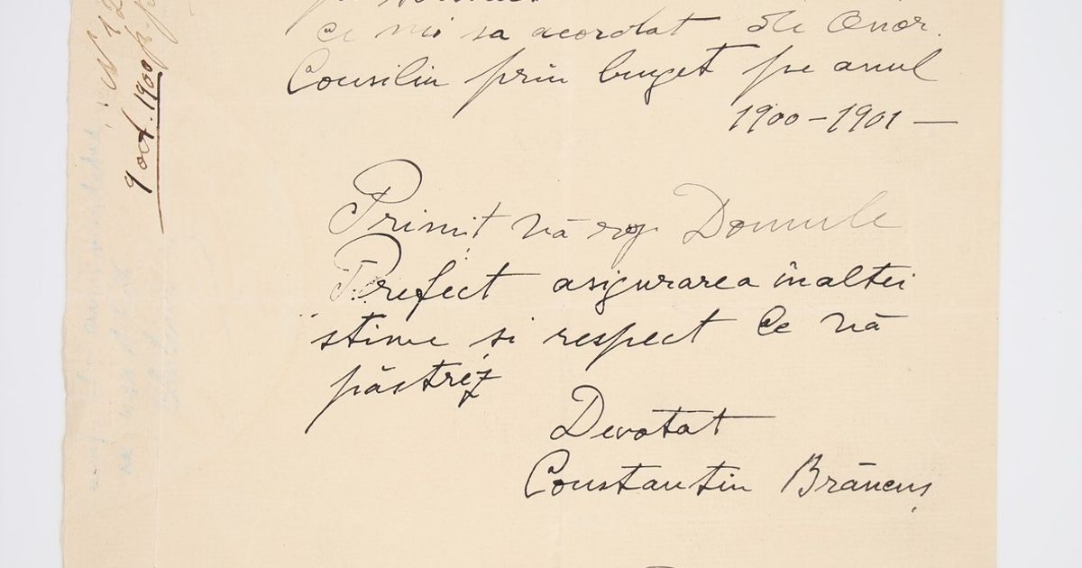 Constantin BRANCUSI • Two handwritten signed letters addressed to the ...