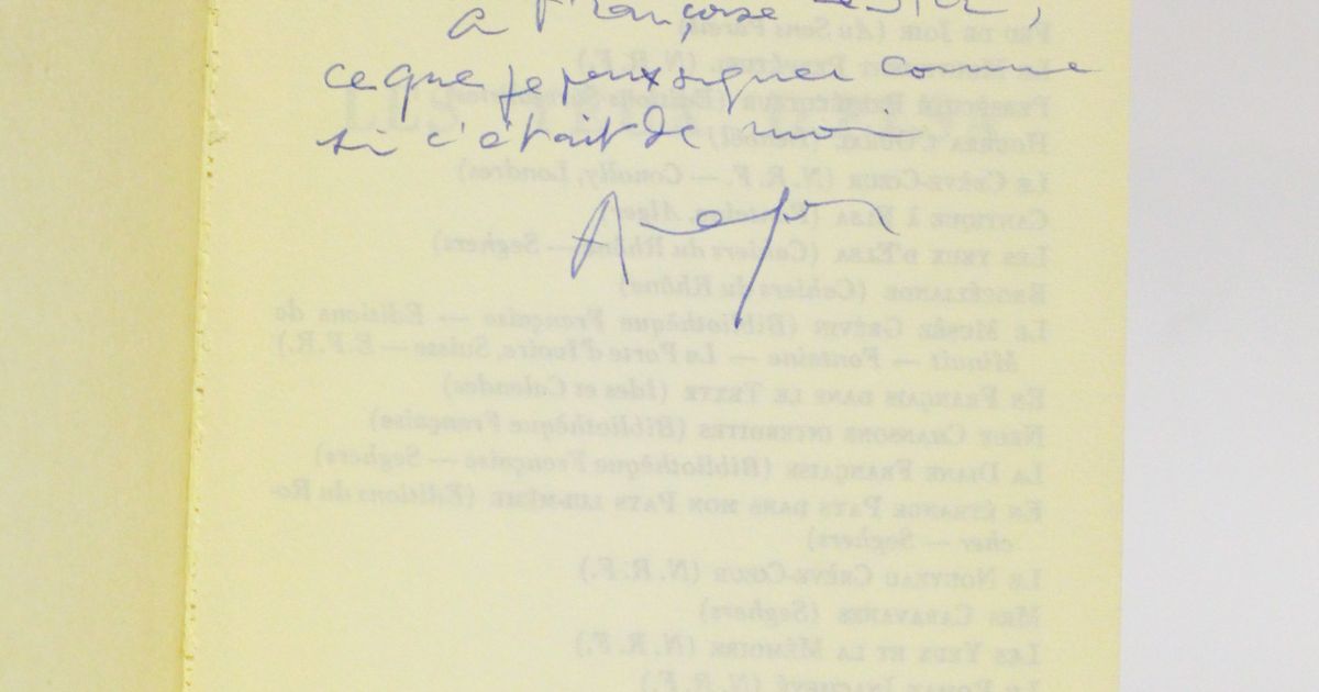 ARAGON • Les yeux d'Elsa • Autographe • 1969 – Edition-Originale.com