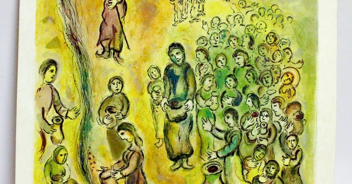 Marc CHAGALL • [Le Rocher d'Horeb] And thou shalt smite on the rocke ...