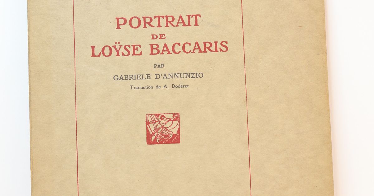 Gabriele D'ANNUNZIO • Portrait de Loÿse Baccaris • 1925 – Edition ...