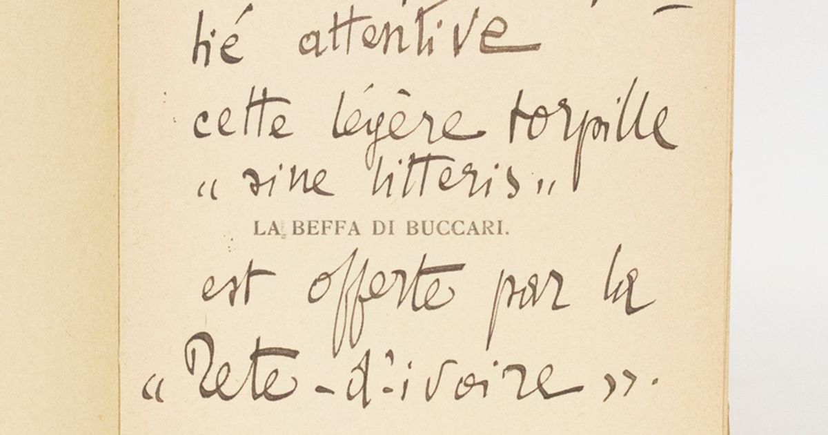Gabriele D'ANNUNZIO • La Beffa di Buccari • Autograph • 1918 – Edition ...