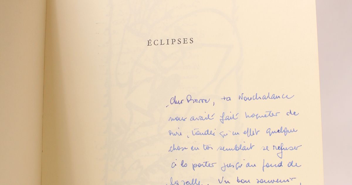 Jean FRÉMON • Eclipses • Autographe • 1990 – Edition-Originale.com