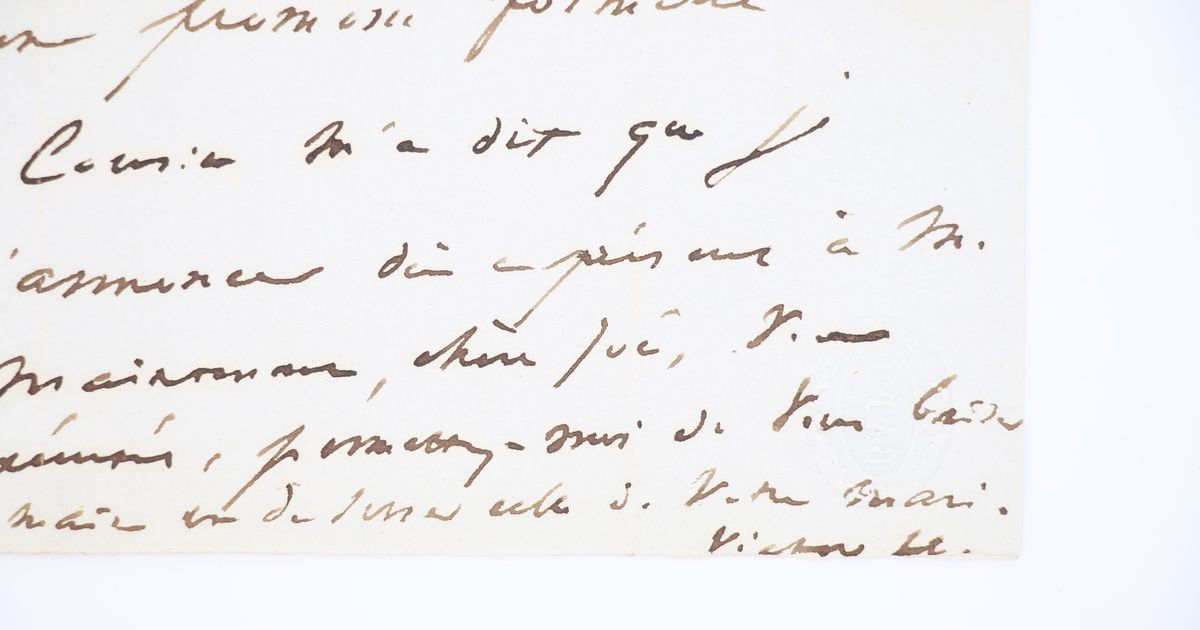 Victor HUGO • Lettre autographe signée adressée à Zoé du Vidal de ...