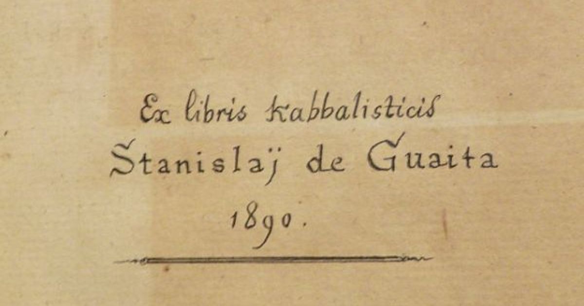 (ex. de Stanislas de GUAÏTA) • Voyage de Nicolas Klimius dans le monde ...
