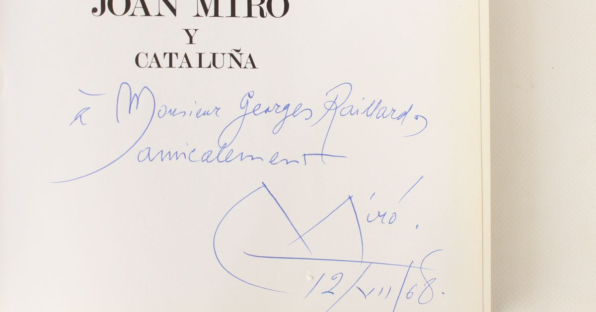 Joan MIRÓ • Joan Miro y Cataluna • Autograph • 1965 – Edition-Originale ...