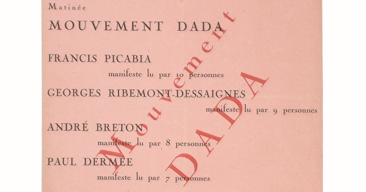 DADA • Dada poster-program - Salon des Independants, Grand Palais des ...