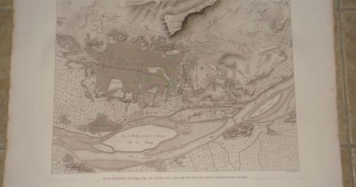 JACOTIN • DESCRIPTION DE L'EGYPTE. Environs du Kaire [Le Caire]. Plan ...