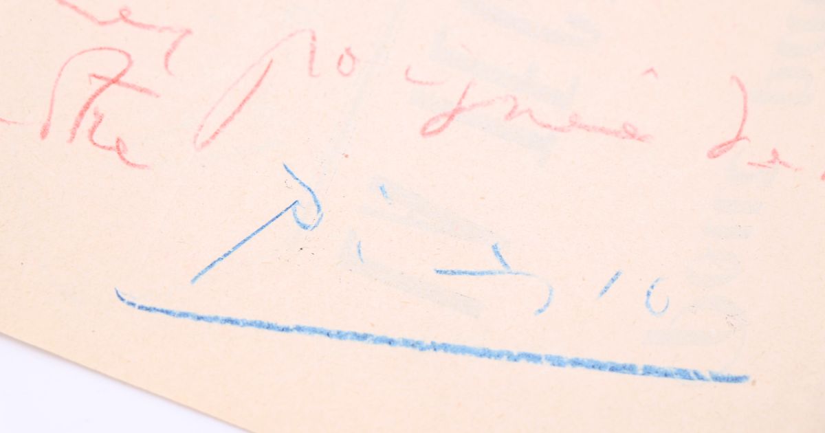 Pablo PICASSO • Autograph letter to Max Pellequer • Lettre autographe ...