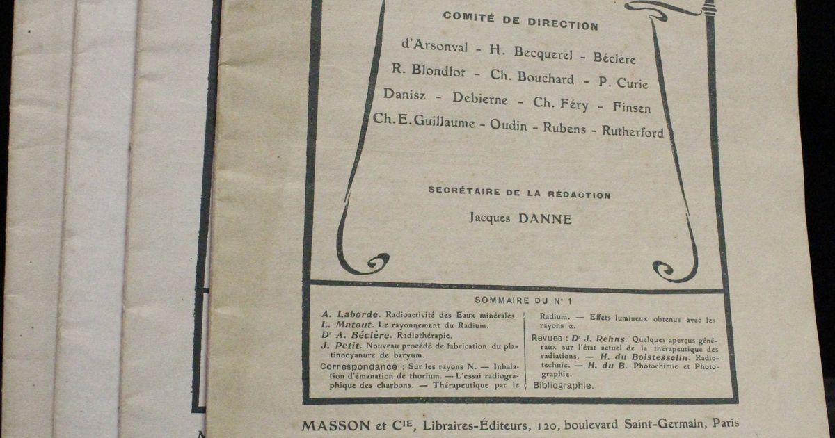 Pierre CURIE • Le Radium, la radioactivité et les radiations. Les ...