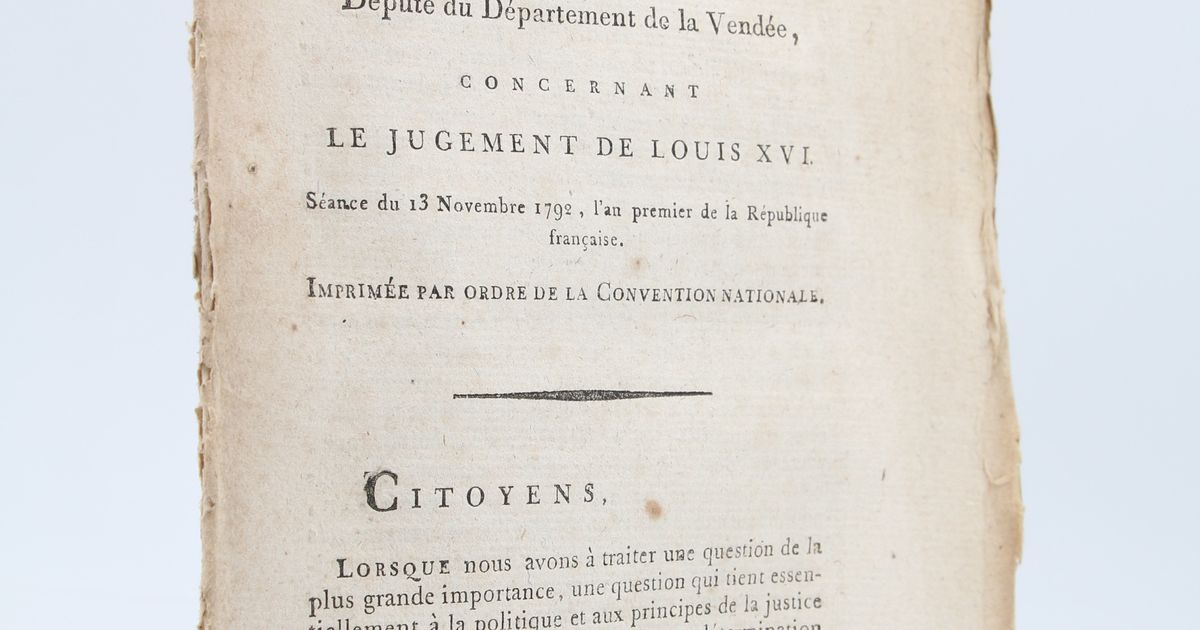 Charles MORISSON • Opinion du citoyen Morisson, député du département ...