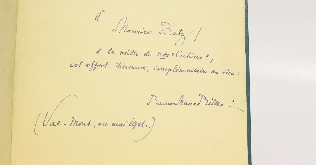 Rainer Maria RILKE • Paul Valery gedichte • Autograph • 1925 – Edition ...