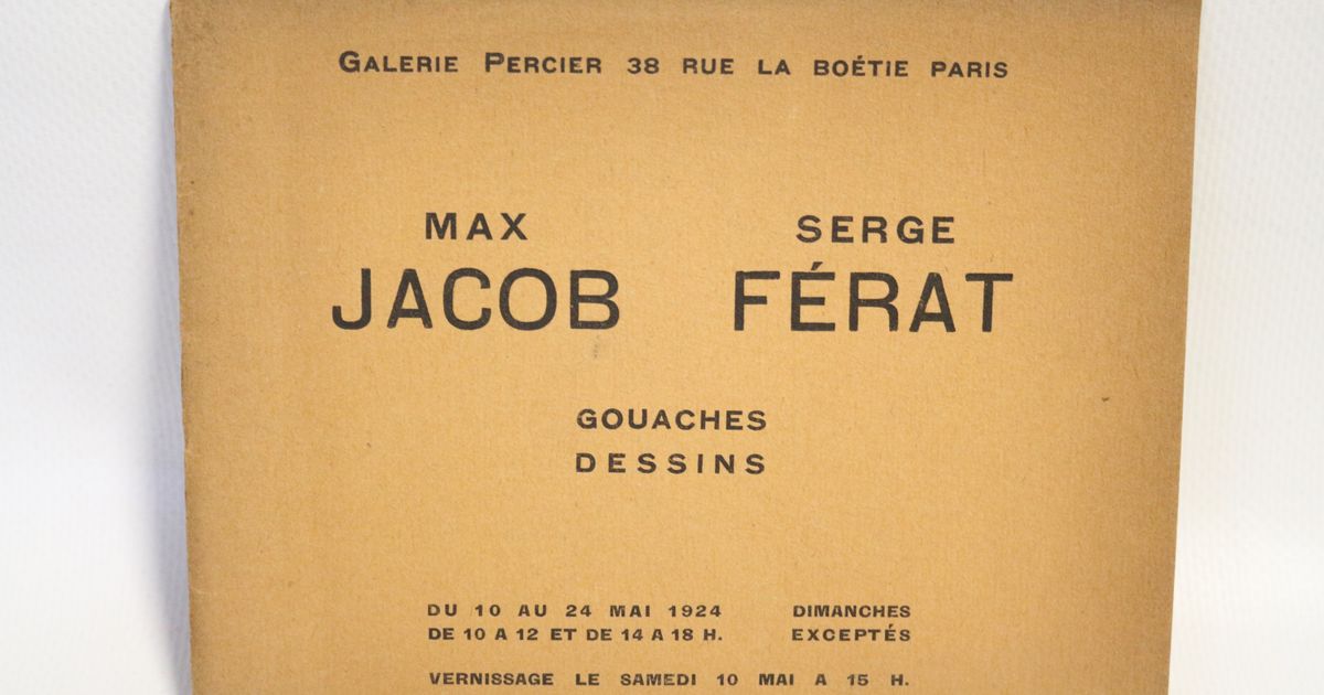 Max JACOB • Catalogue d'exposition de gouaches et dessins de Max Jacob ...